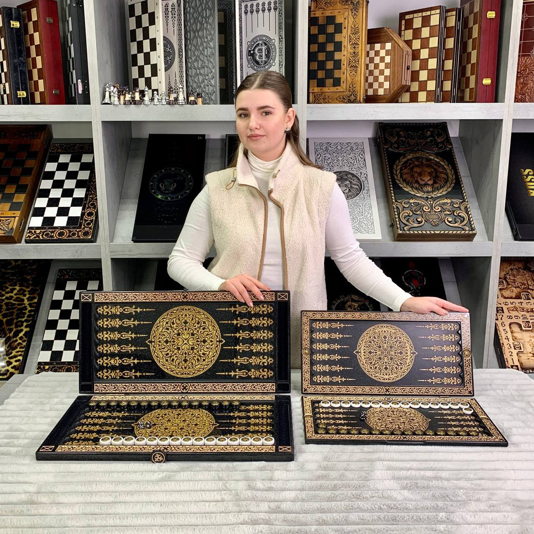 Handmade Chess Backgammon Board Game Sets. Unique Personalized Designs ...